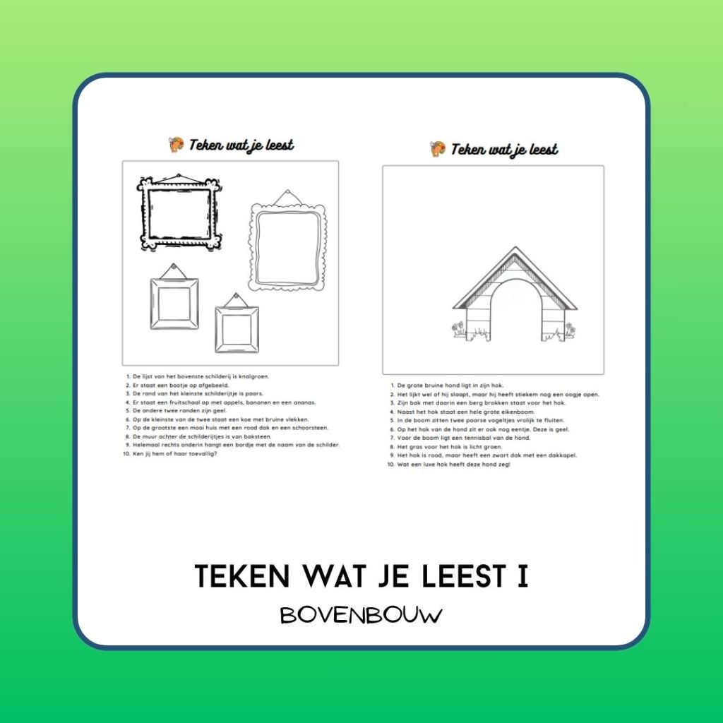 Begrijpend lezen: tekenen – Meester Maarten lesmateriaal voor het ...